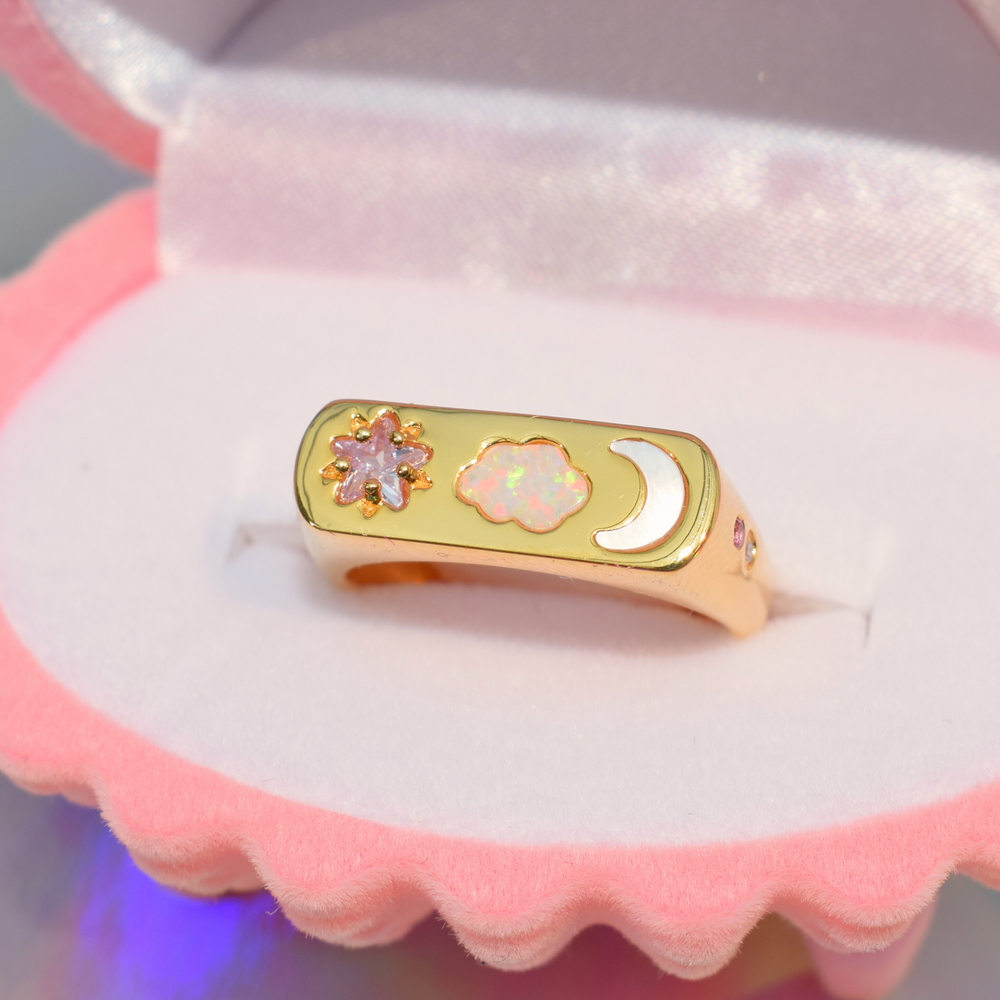 Starry Sky Ring Gold