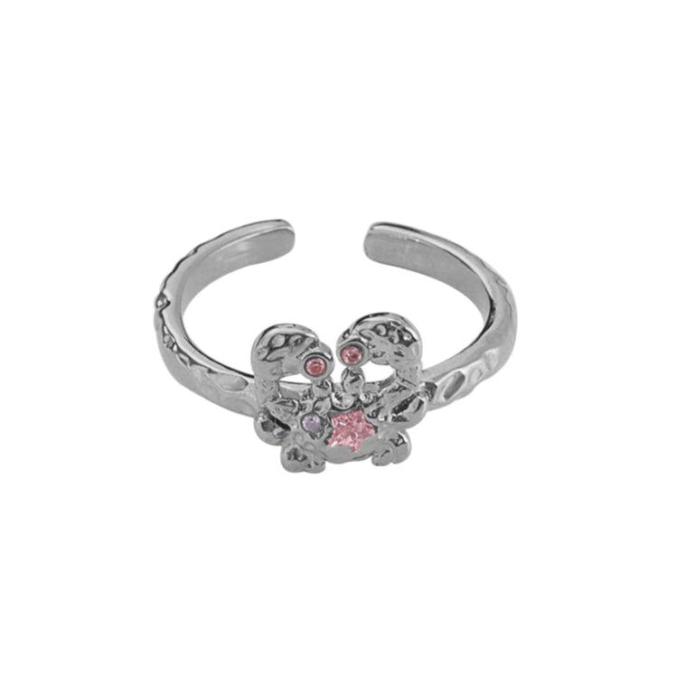 Cancer Ring Silver