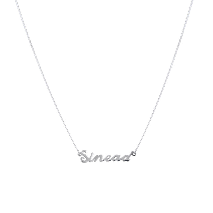 Script Custom Nameplate Silver